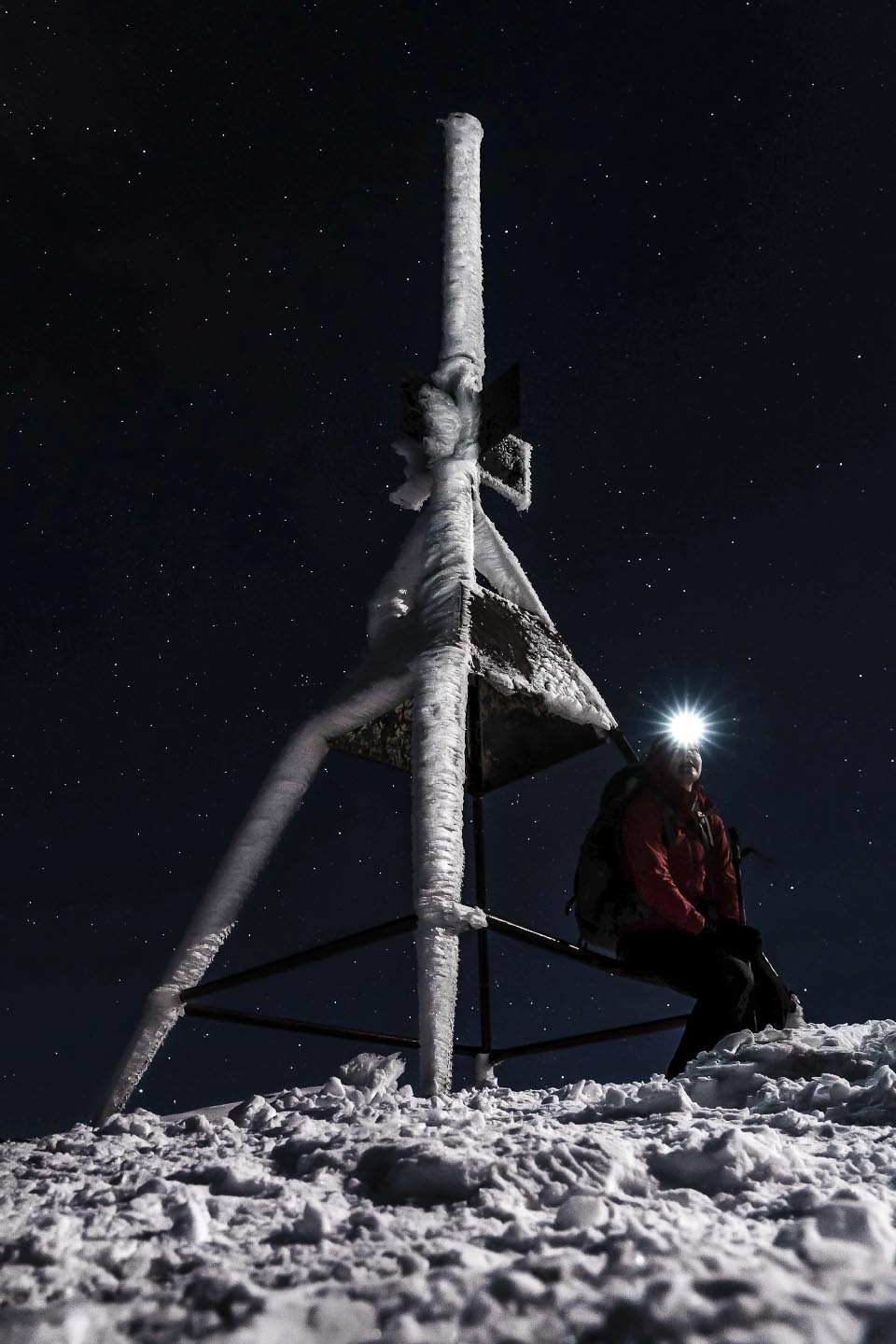 Mt Holdsworth trig winter – Wellington Tramping and Mountaineering Club