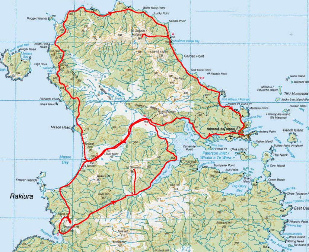 Rakiura-map – Wellington Tramping and Mountaineering Club
