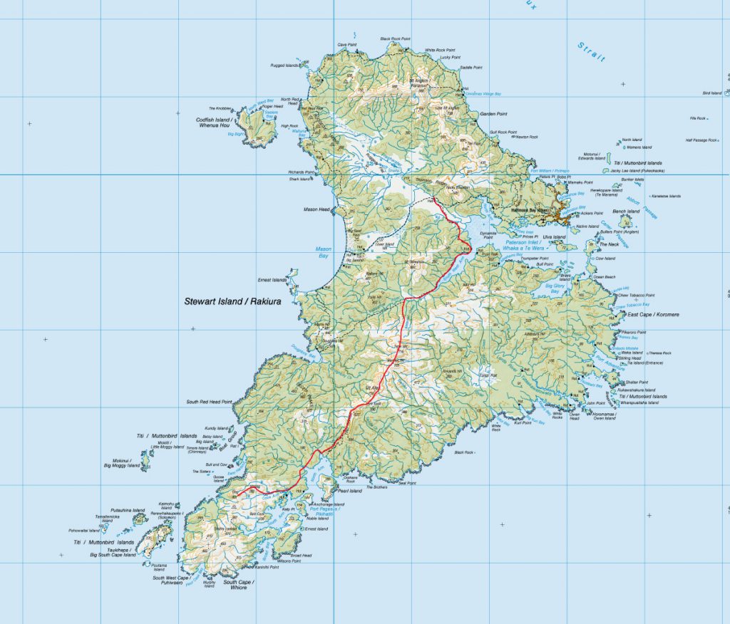 Rakiura Route Map – Wellington Tramping and Mountaineering Club
