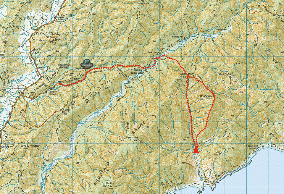 Mt-Matthews-route-map – Wellington Tramping and Mountaineering Club